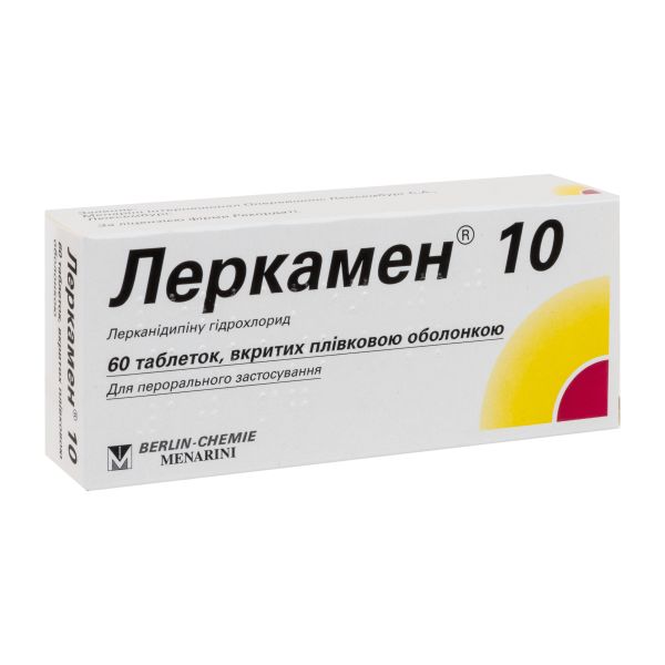 Lercamen 10 film-coated tablets 10 mg No. 60. Price, buy, description ...